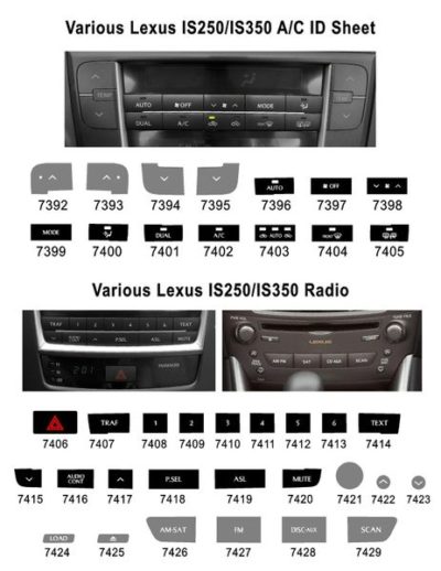 Lexus IS250/350 Radio & A/C | Auto Button Repair