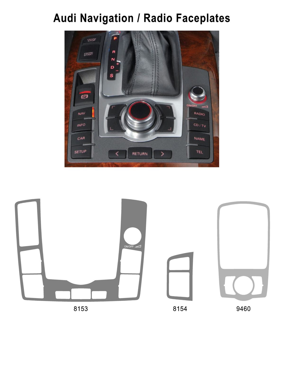 Audi Navigation Radio Faceplates | Auto Button Repair