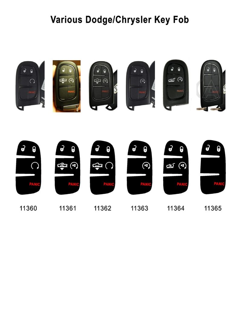 Chrysler/Dodge Key Fob (various) | Auto Button Repair