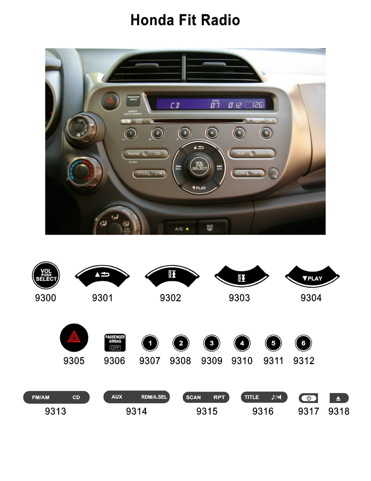 Honda Fit Radio | Auto Button Repair